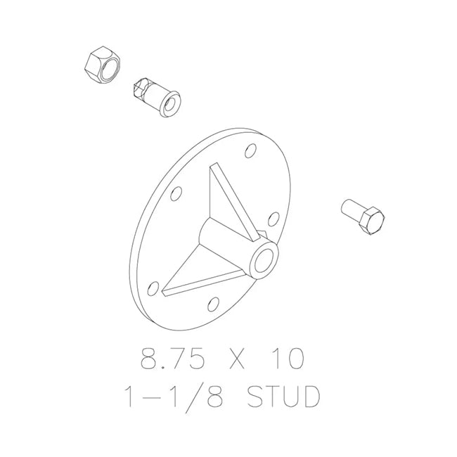 TSI 39.901 - 8.75 in. x 10 in. Budd Adapter for Siper – Tire Equipment ...