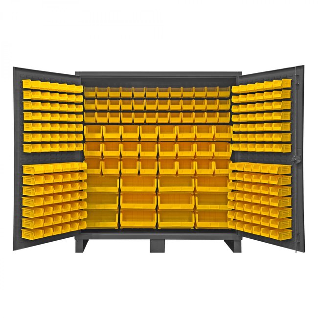 DURHAM MFG HDC72-240-95 Cabinet, 240 Yellow Bins – Tire Equipment Supply