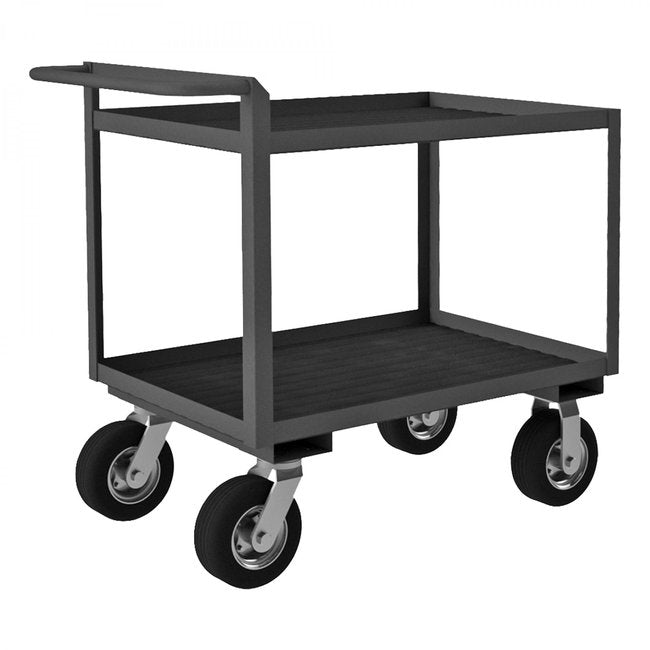 DURHAM MFG RSCR244838ALURM8PN95 Stock Cart, 2 Shelves, Raised Handle ...