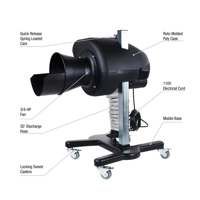 JohnDow Mobile Exhaust Extractor P/N: EV-5100 – Tire Equipment Supply